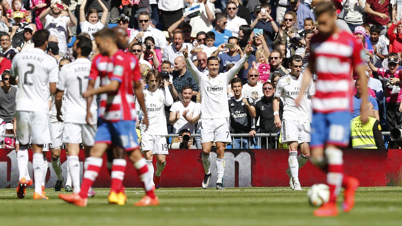 Cristiano Ronaldo scores 5 in 9-1 Real Madrid rout of Granada while ...