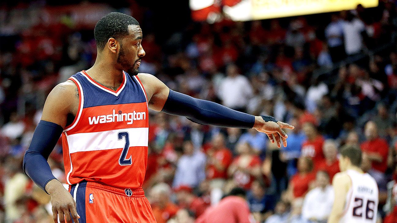 2015 NBA playoffs -- John Wall of Washington Wizards active for Game 5 ...