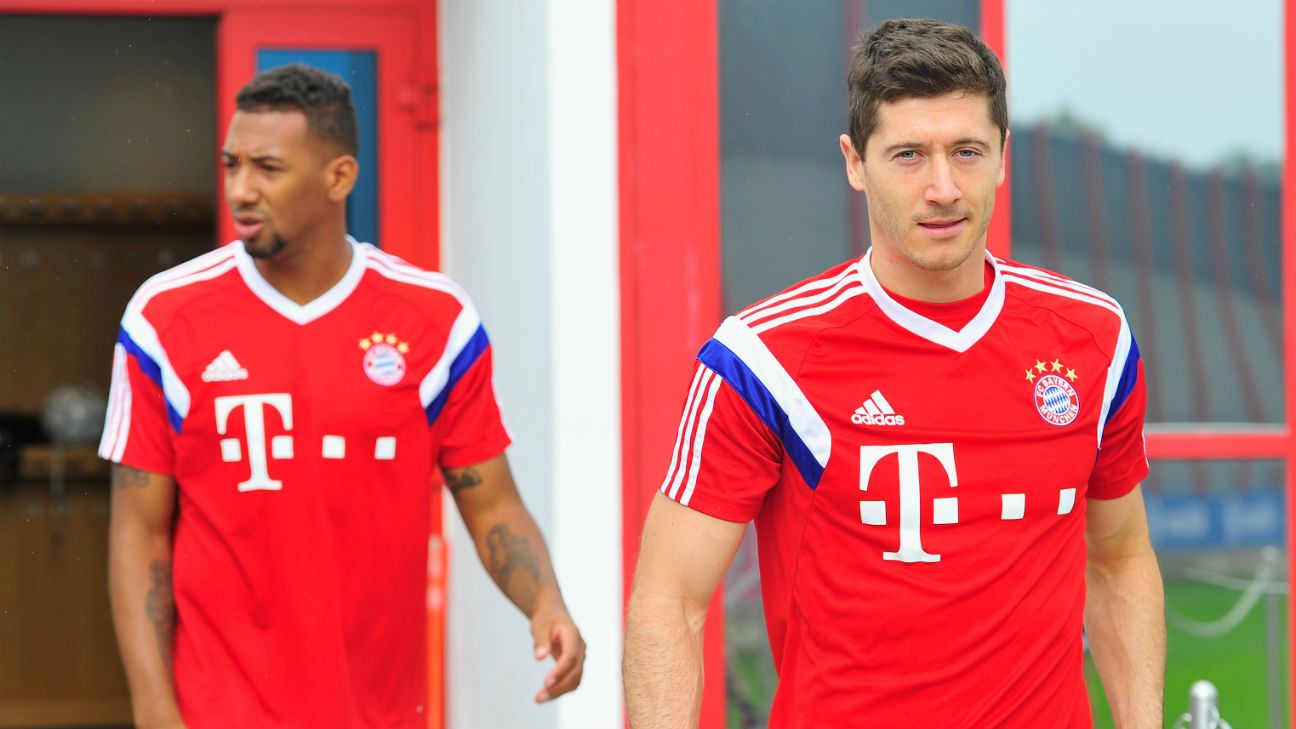 Robert Lewandowski and Jerome Boateng in training bustup - ESPN