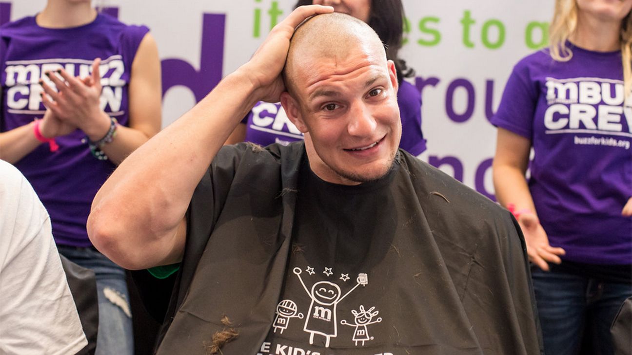 Rob Gronkowski shaves head as part of 'Buzz Off' for kids with cancer ...