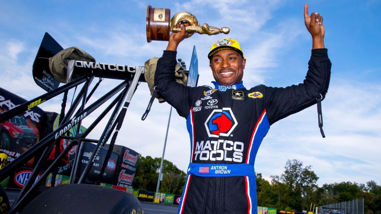 Antron Brown wins NHRA's first Top Fuel final between black racers - ESPN