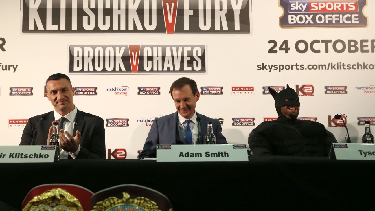 Fury wears Batman costume to Klitschko press conference - ESPN