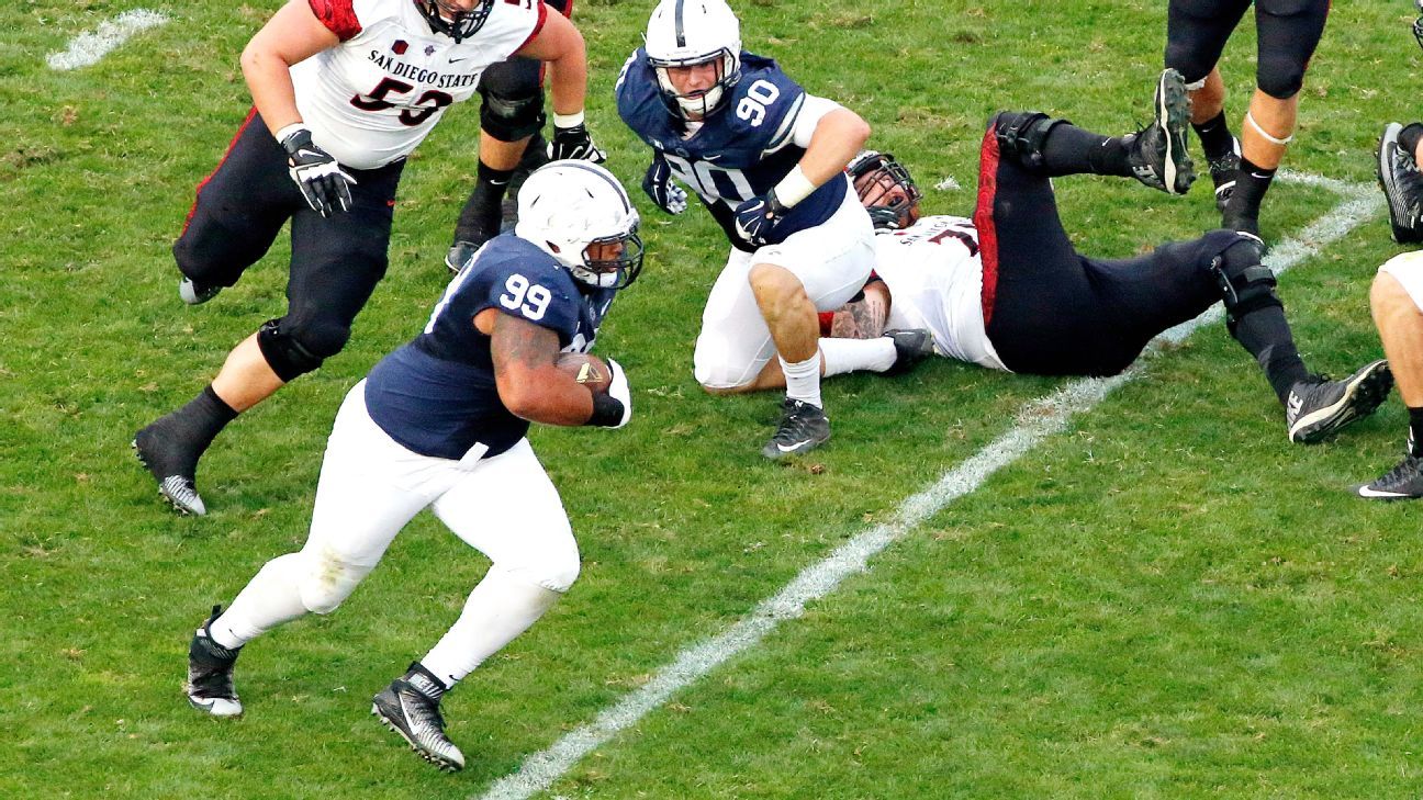 Penn State's Austin Johnson gets fat guy TD against San Diego State ...