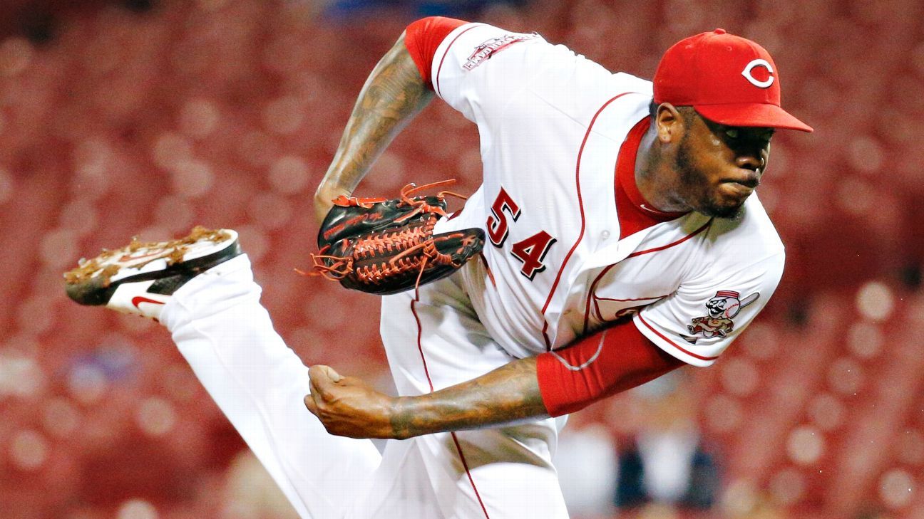 Aroldis Chapman of Cincinnati Reds threw 62 fastest pitches of season ...