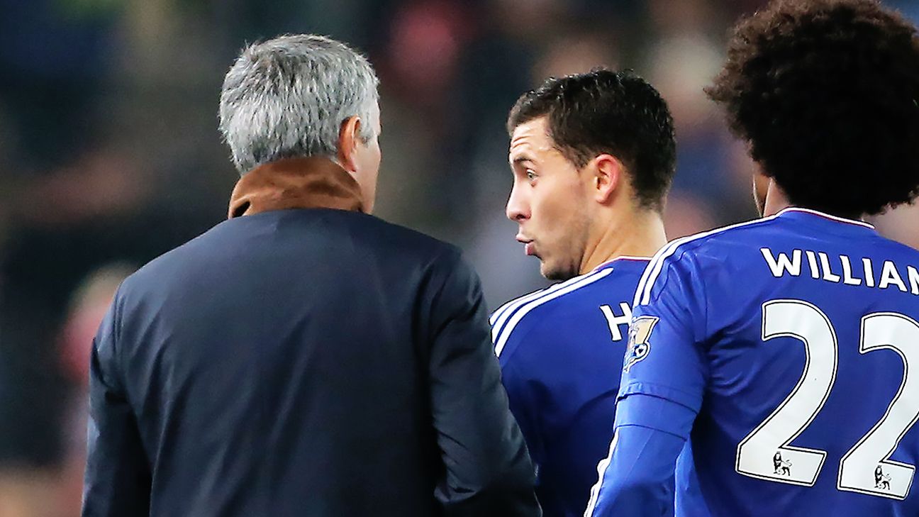 Eden Hazard better on Chelsea's left wing than as No. 10 - Jose ...