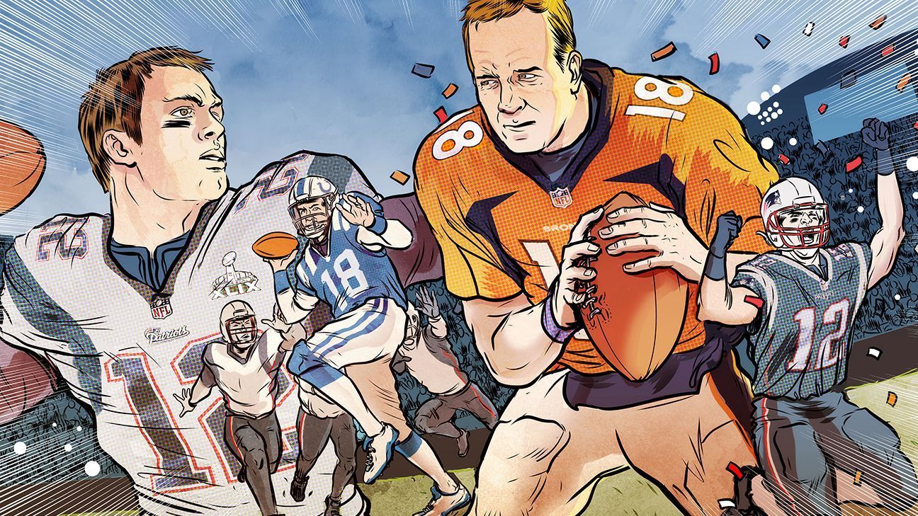 Infografía: Tom Brady vs. Peyton Manning en los playoffs - ESPN