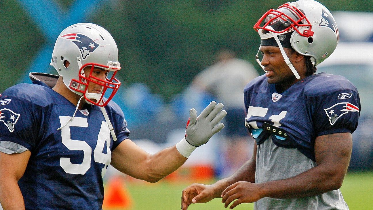 Tedy Bruschi salutes retiring New England Patriots linebacker Jerod Ma ...