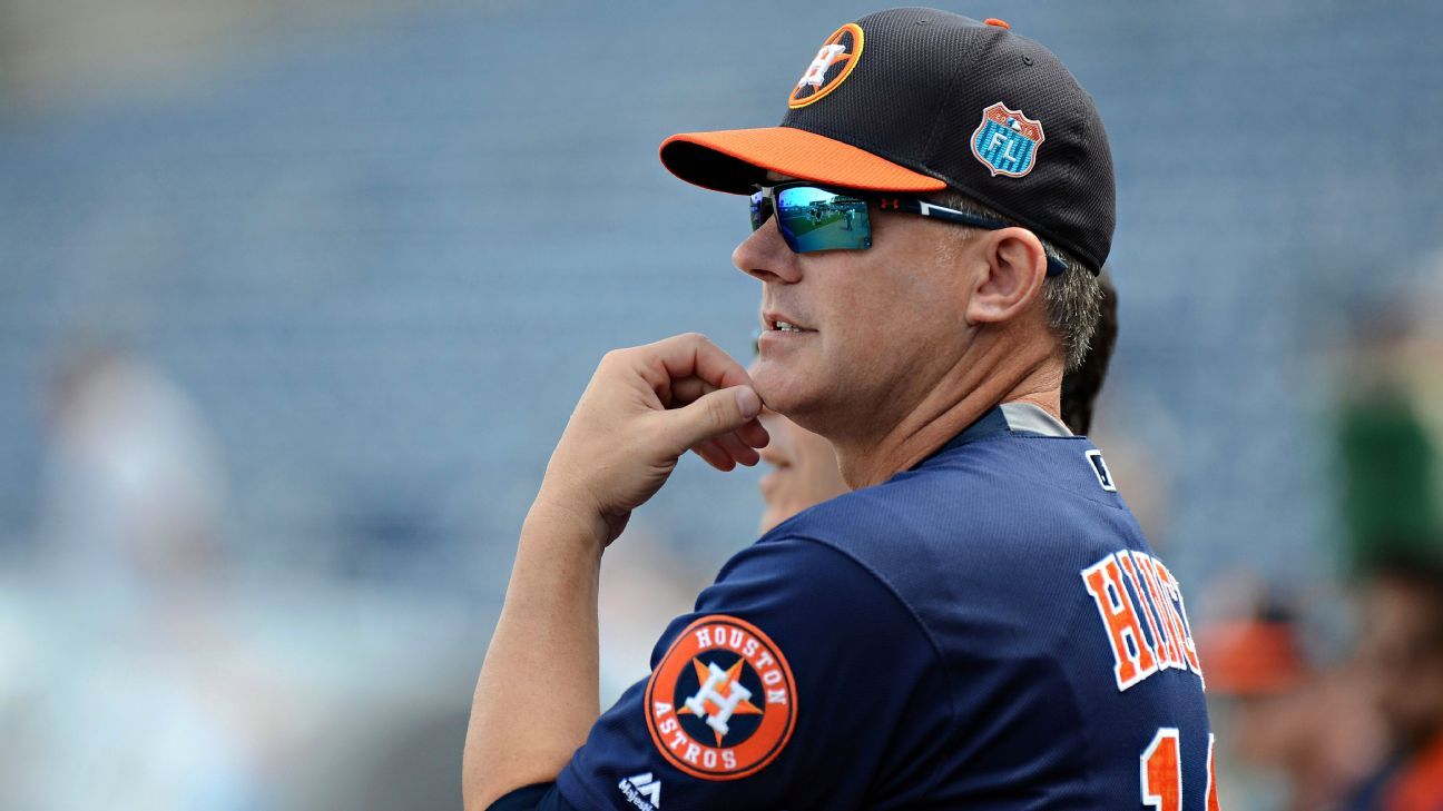 Astros skipper AJ Hinch encouraged '84 wins isn't good enough' - ESPN