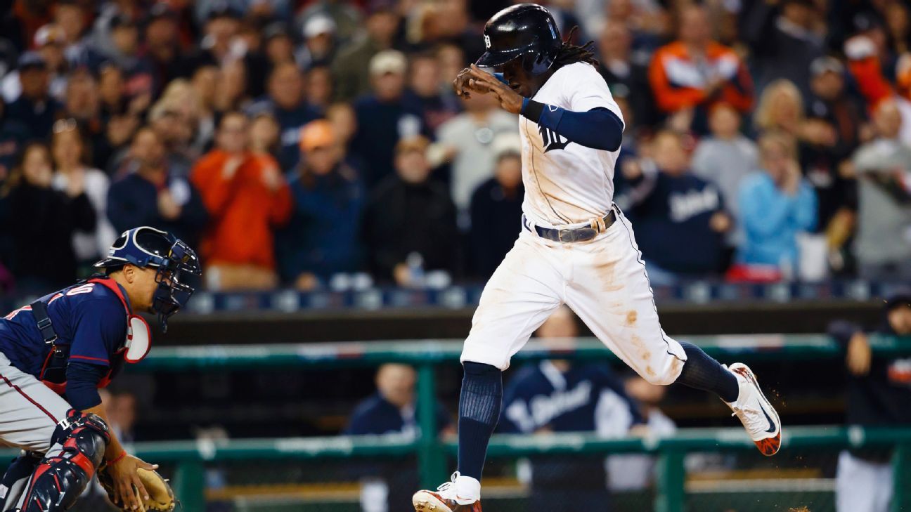 Cameron Maybin of Detroit Tigers leaves game with hand contusion - ESPN