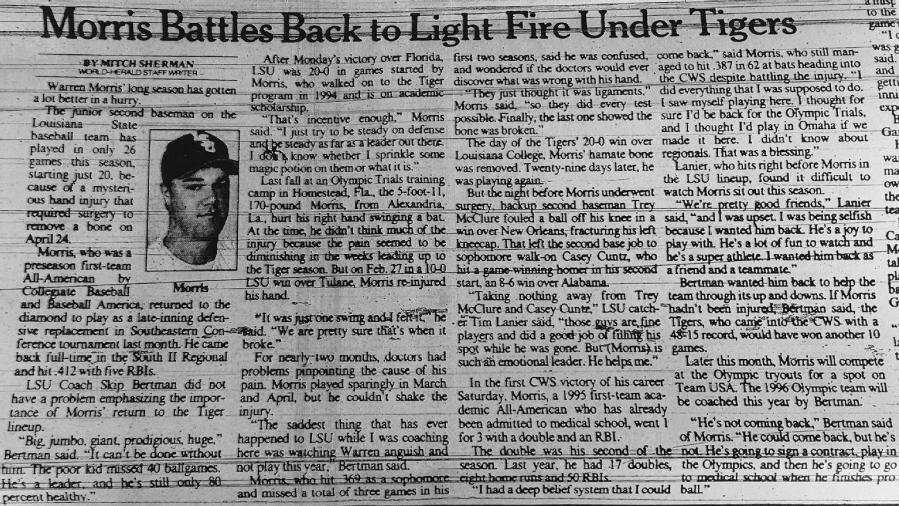 Warren Morris 1996 College World Series walk-off homer best in history ...