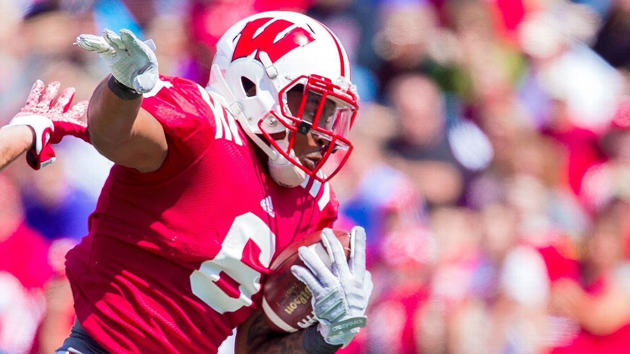 Corey Clement of Wisconsin Badgers out vs. Georgia State Panthers - ESPN