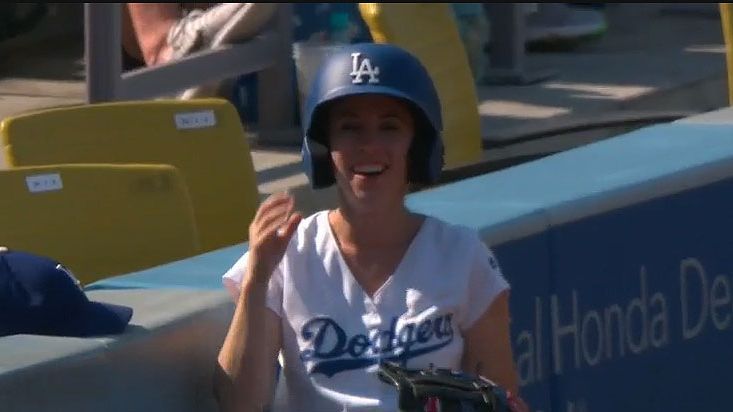 You need to see this amazing catch from the Dodgers' ball girl - ESPN
