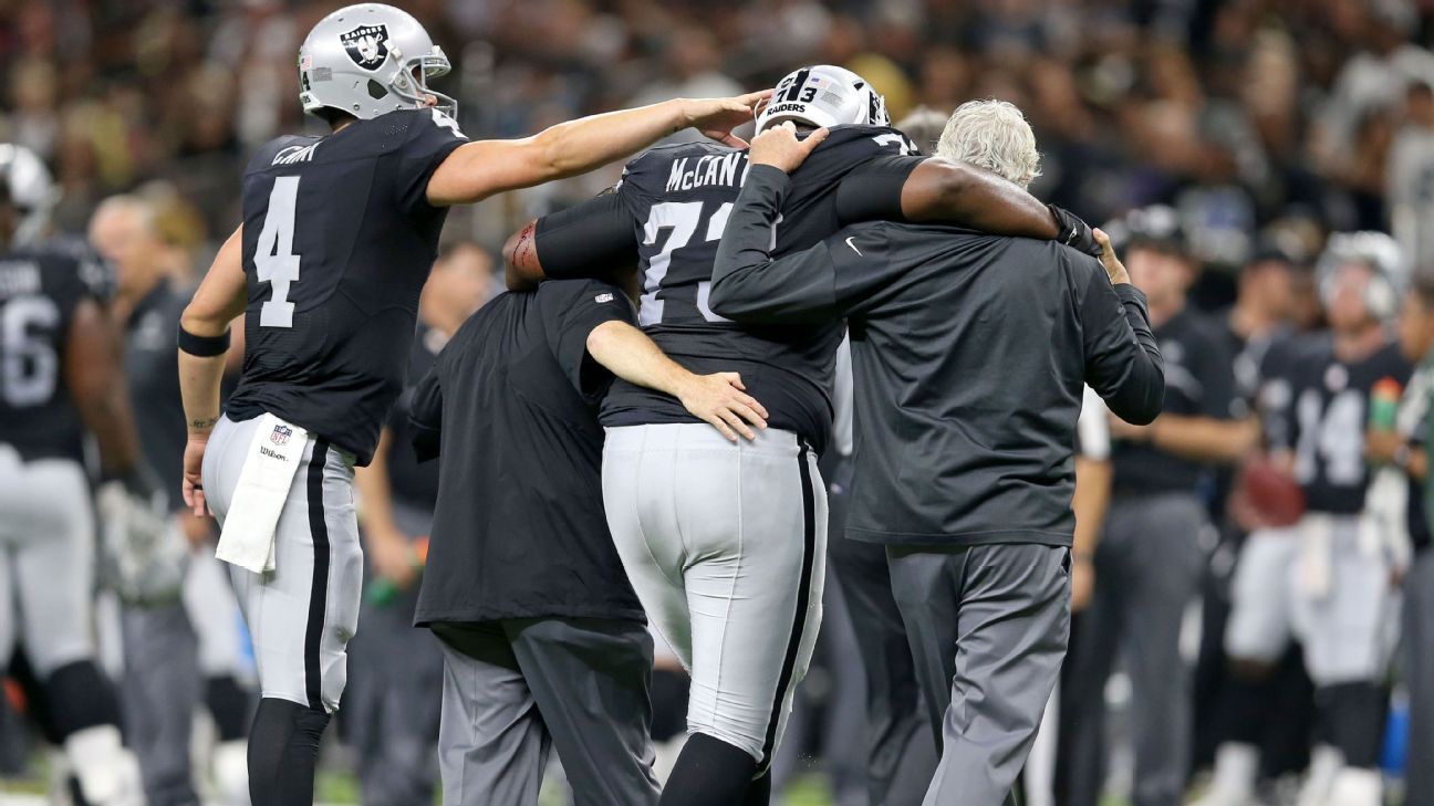 Raiders OL Austin Howard back at practice, four other O-linemen out ...