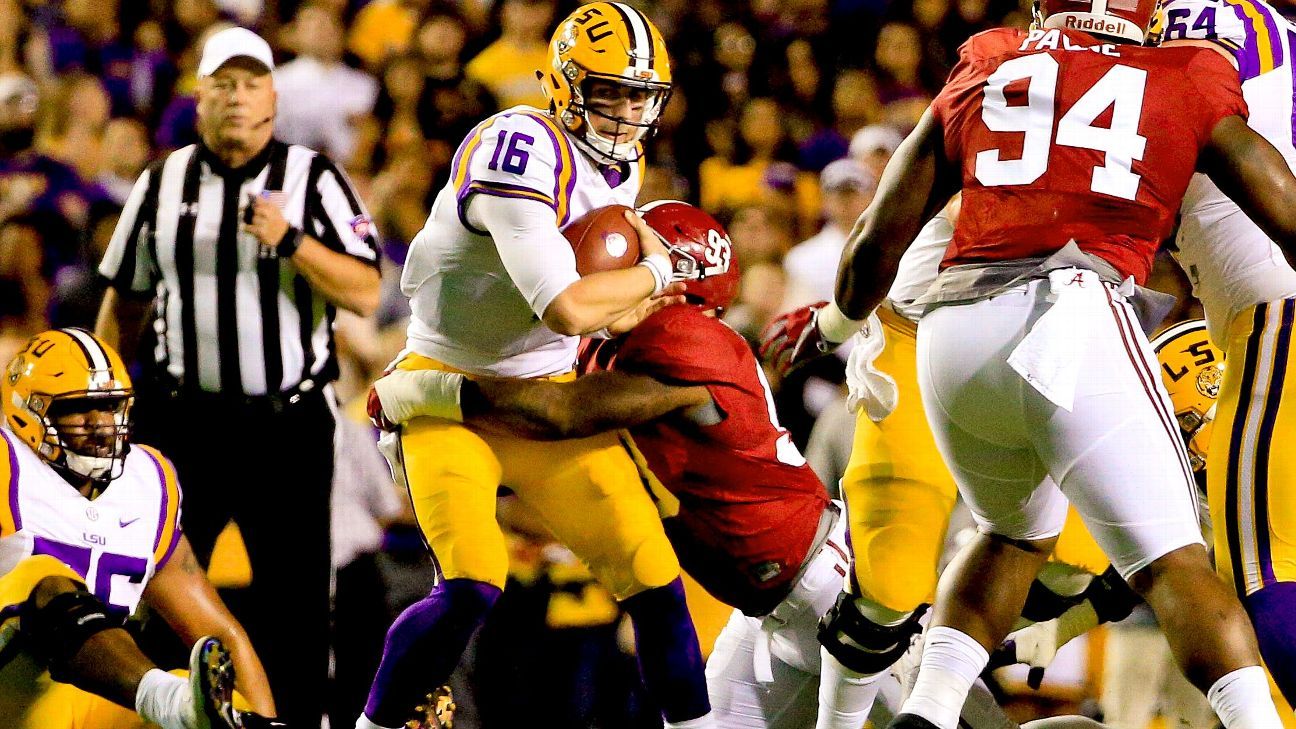 Alabama Crimson Tide prevail over LSU Tigers in old-school battle - ESPN