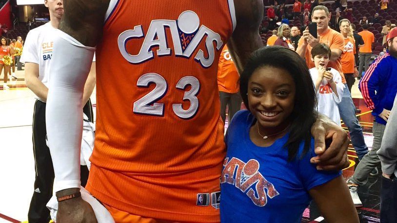 Simone Biles has epic weekend in Cleveland with LeBron James, Kevin ...