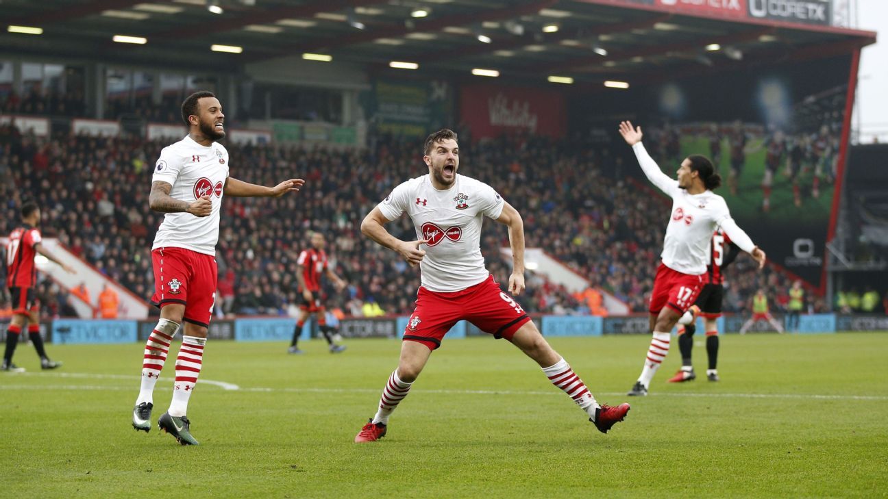 Rodriguezs double fires Southampton past south coast rivals Bournemouth ...