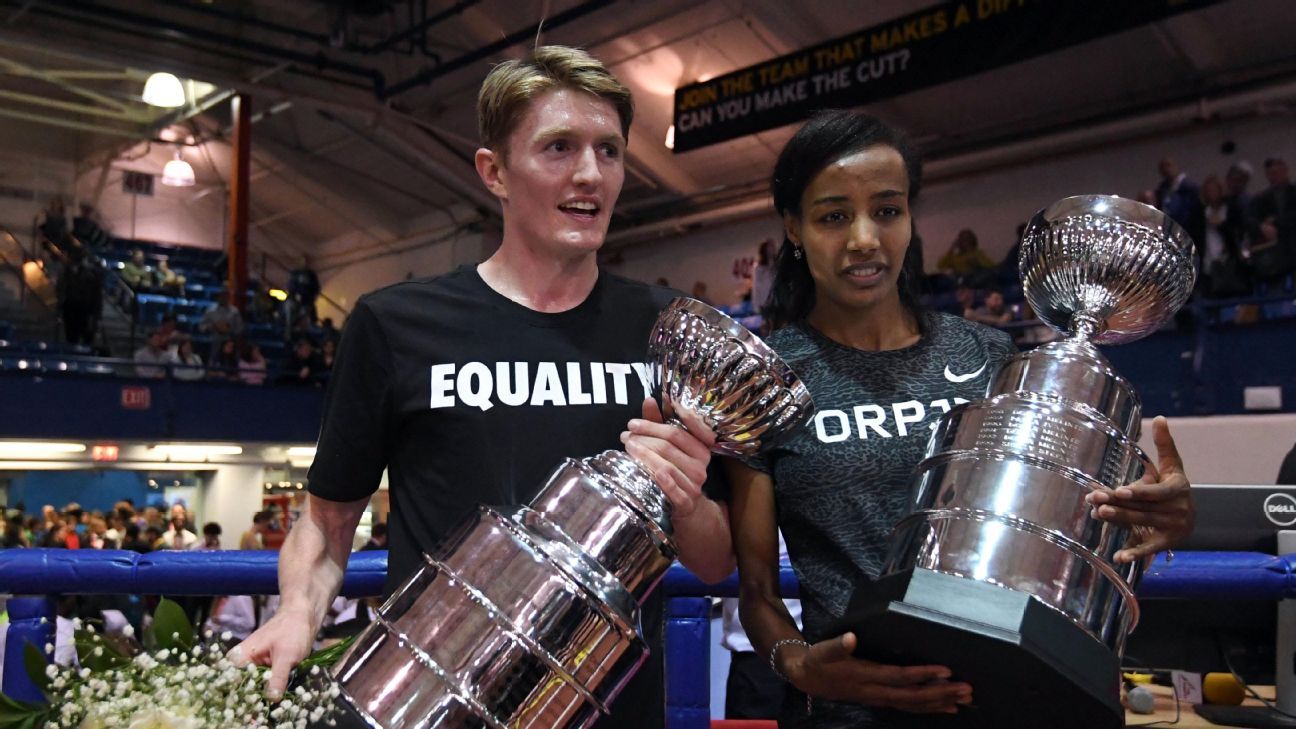 Shannon Rowbury takes third in Wanamaker Mile at the 2017 New York Road ...