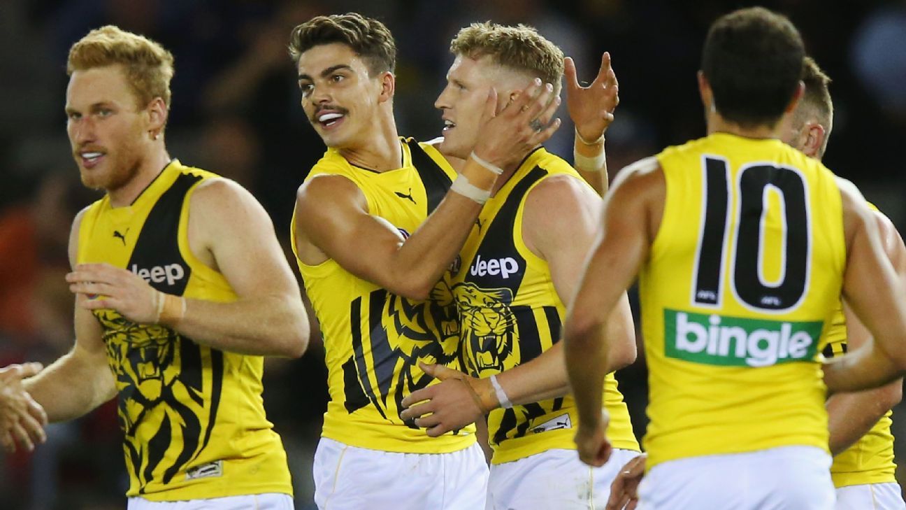 Tigers fight back in Crows AFL trial win - ESPN