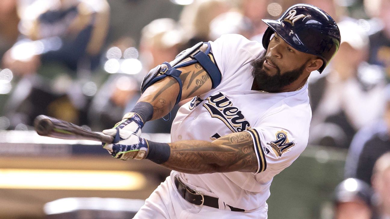 Eric Thames becomes fastest Milwaukee Brewer to hit 10 HR in a season ...