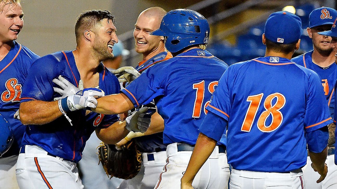 Tim Tebow plays home-run hero as St. Lucie walks off in 7th - ESPN