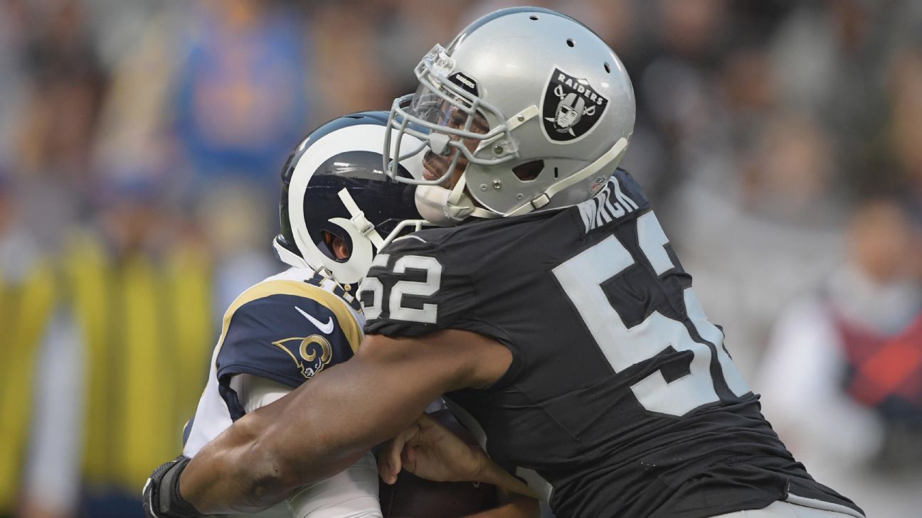 Khalil Mack ready for season with eclipse sack of Jared Goff - ESPN ...