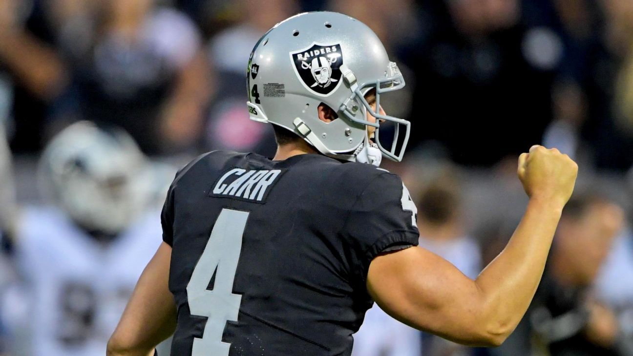 'Thankful' Derek Carr ready to start season for Oakland Raiders - ESPN ...