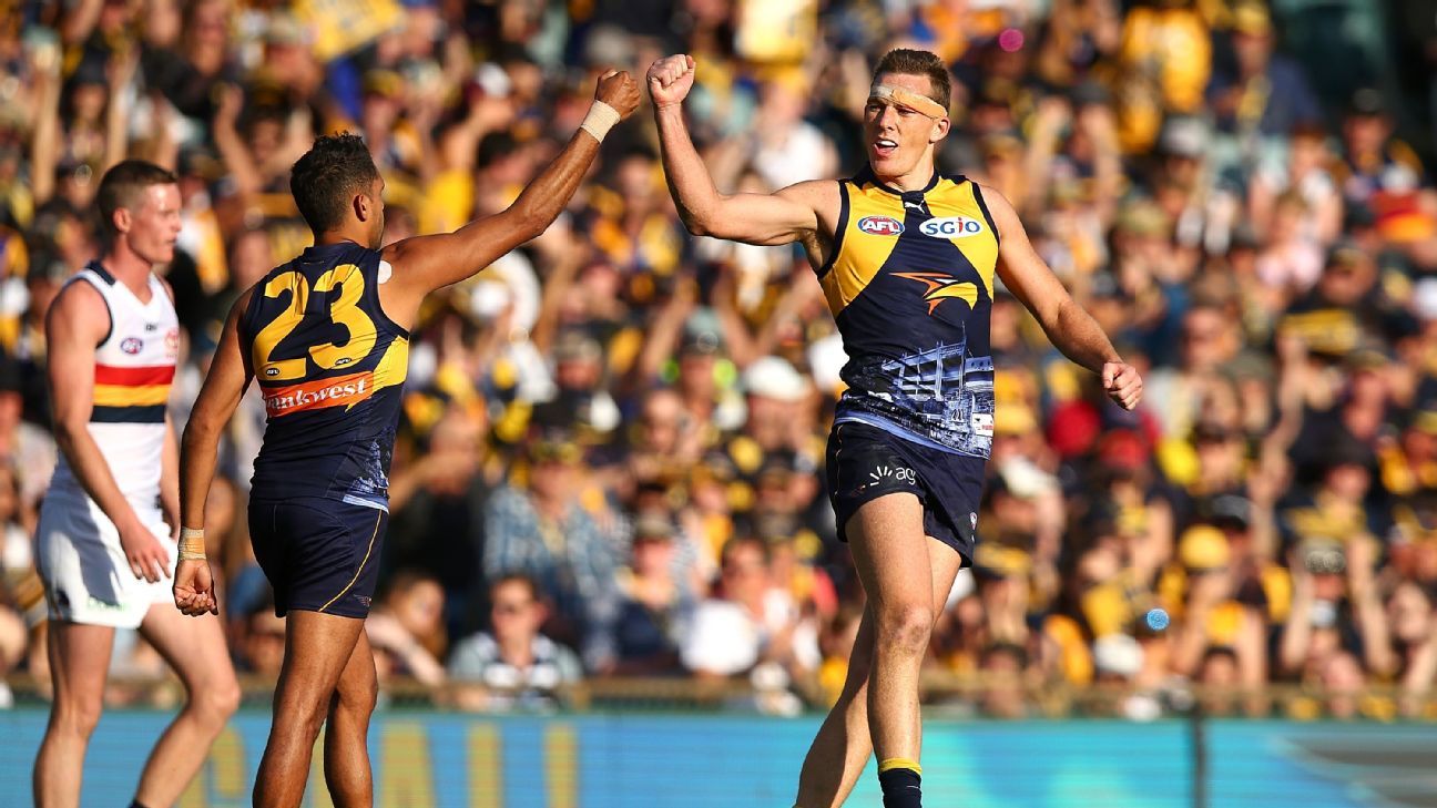 West Coast Eagles beat Adelaide Crows, secure AFL finals berth - ESPN