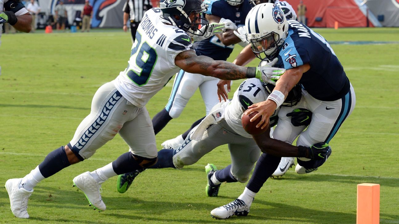 Seattle Seahawks' defense gives up big plays in loss to Titans - ESPN ...