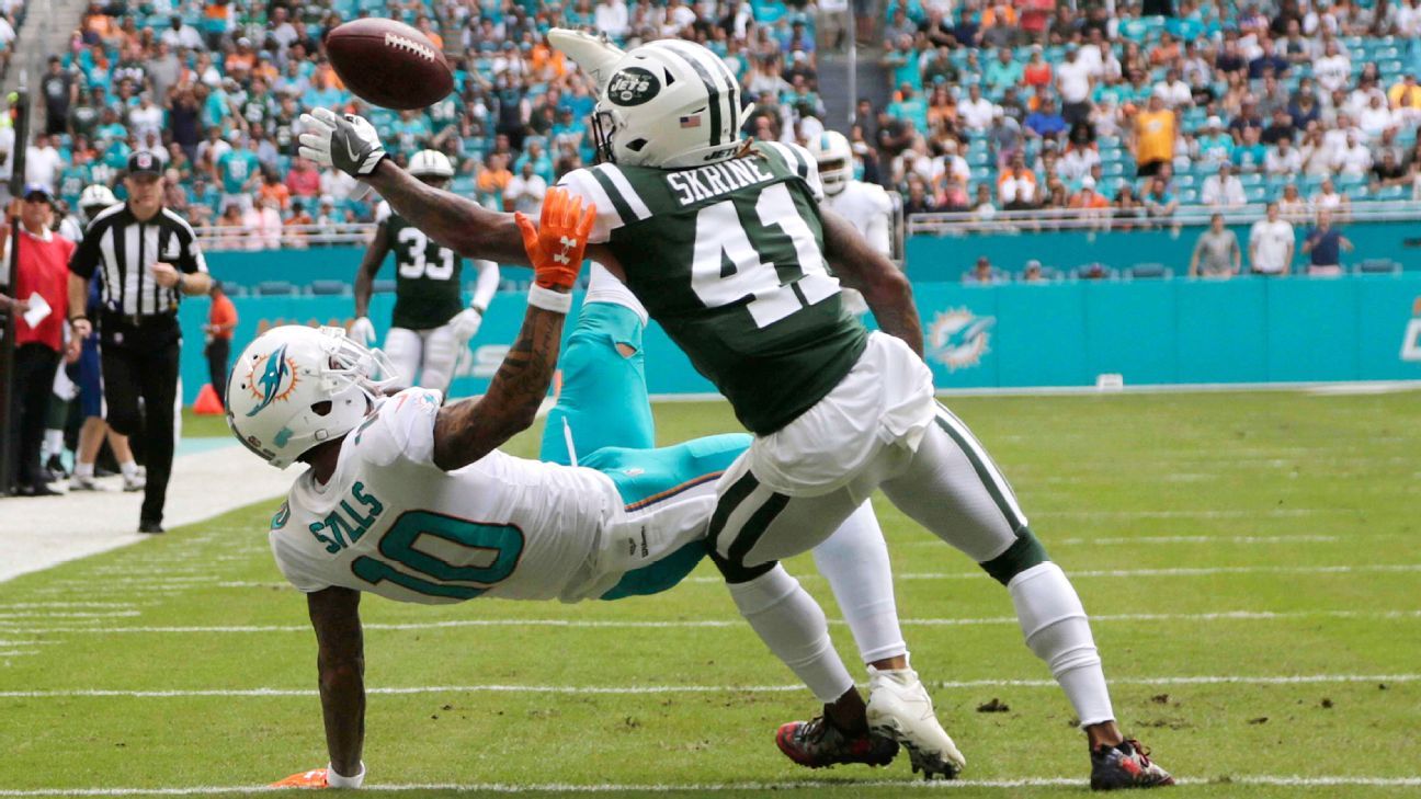 New York Jets' Buster Skrine, Brandon Shell out against Falcons - ESPN ...