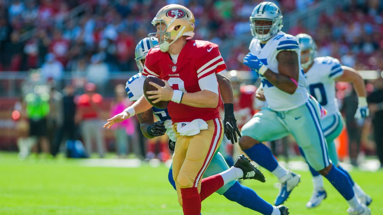 49ers lacked pass rush, offensive balance in loss to Dallas - ESPN ...