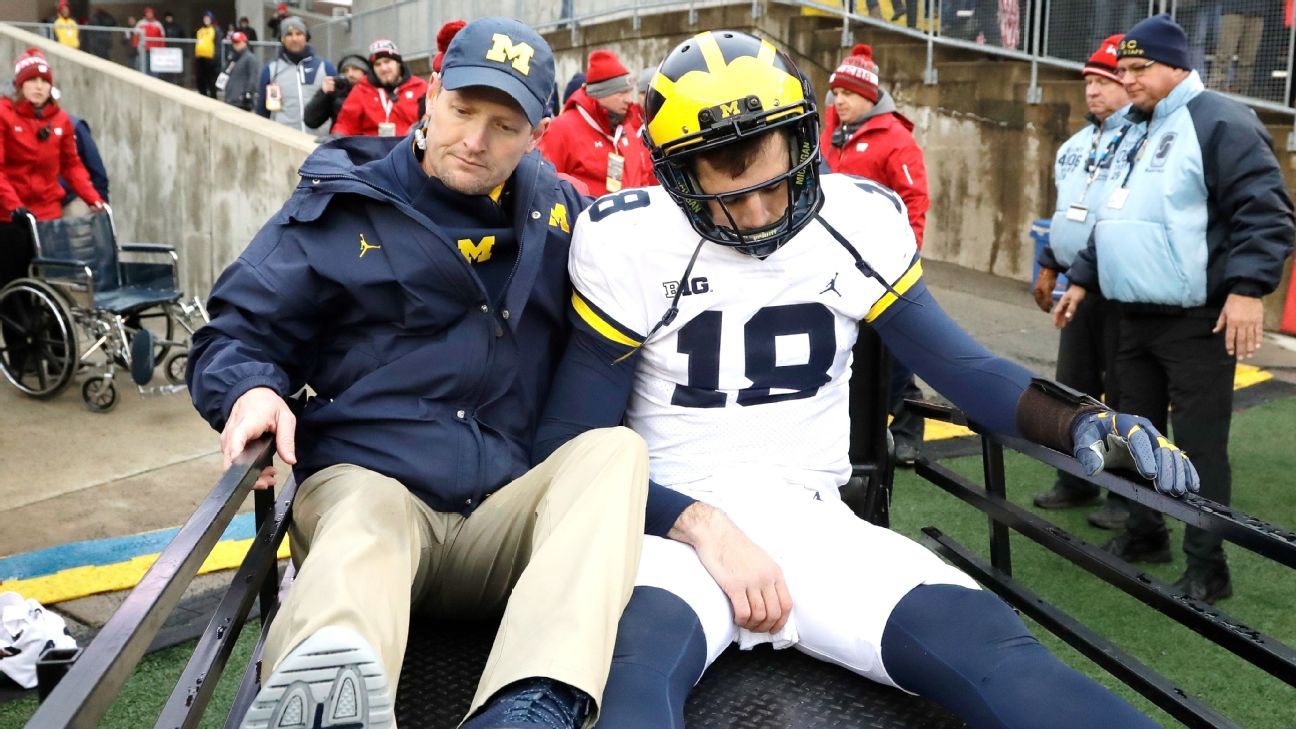 Michigan quarterback Brandon Peters leaves Saturday's game on medical ...