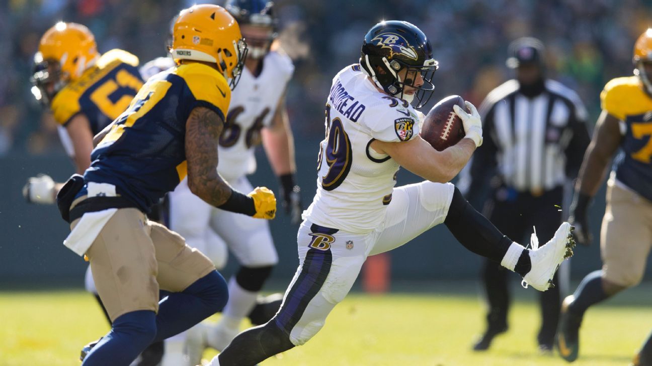 Baltimore Ravens release RB Danny Woodhead, RT Austin Howard - ESPN