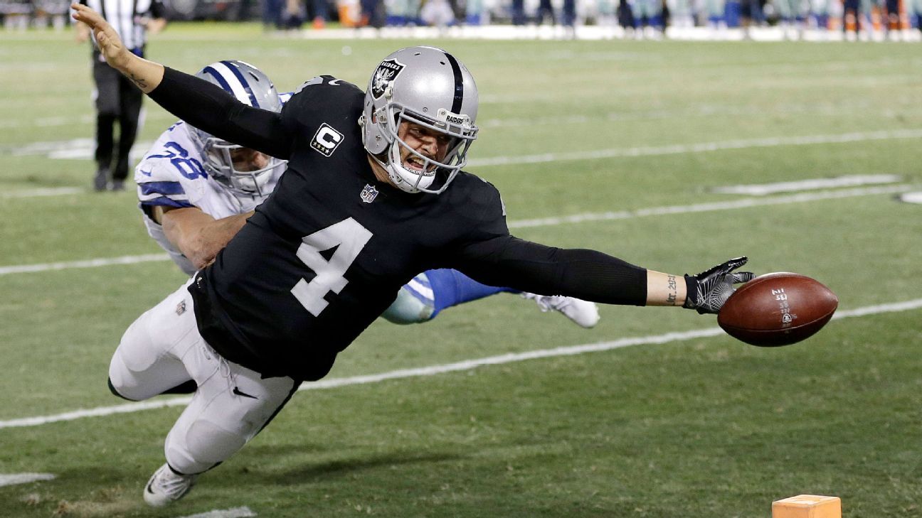 Oakland Raiders' Derek Carr: No regrets, I'd try to score again - ESPN ...