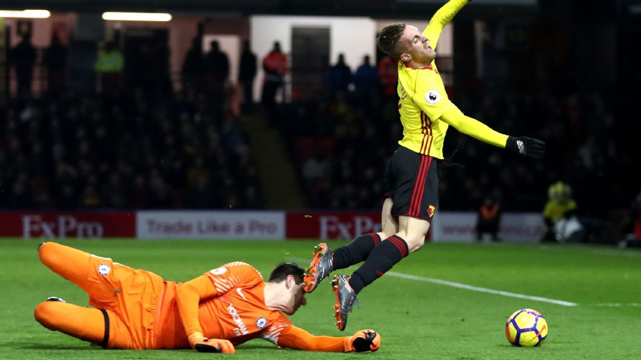 Chelsea's Thibaut Courtois: Gerard Deulofeu penalty 'a clear dive' - ESPN