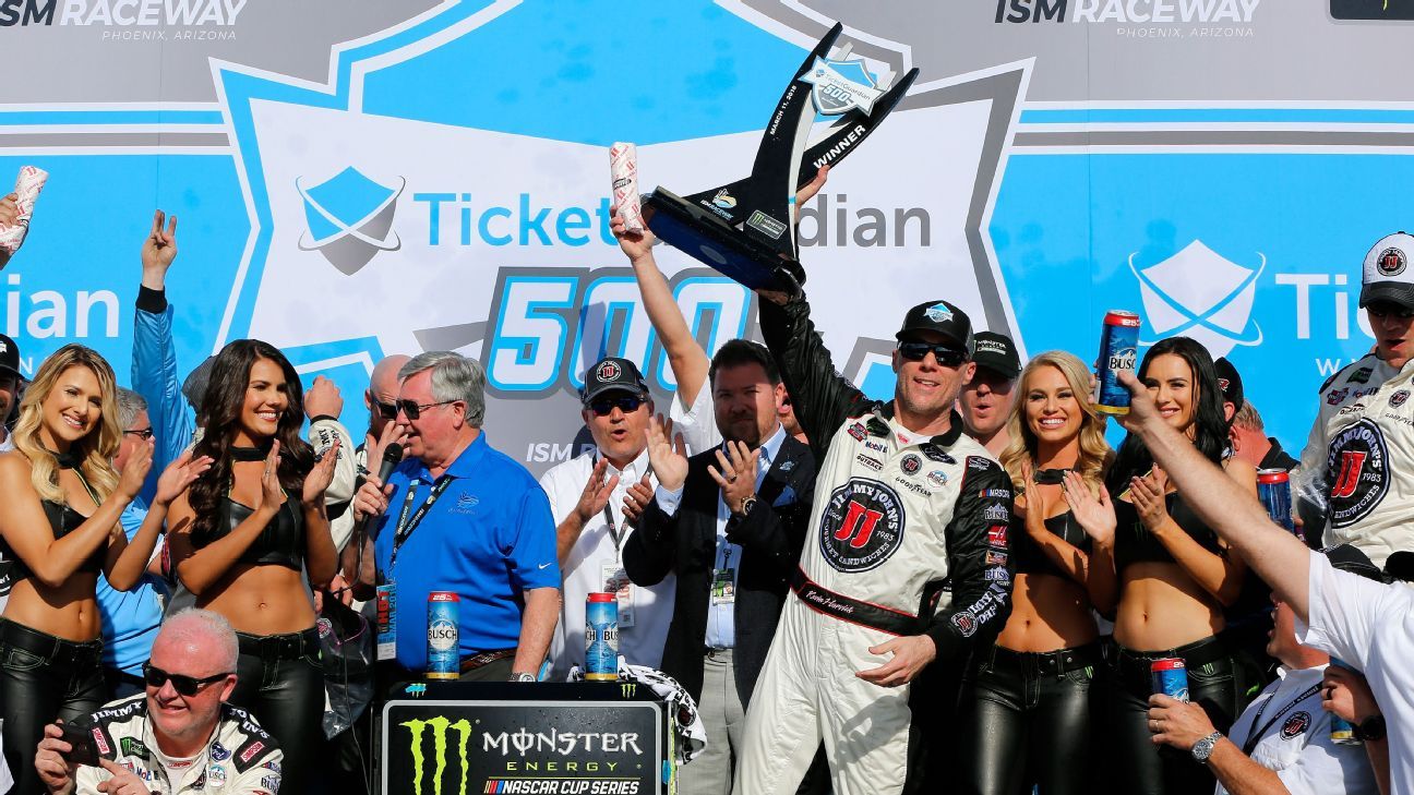 Kevin Harvick wins third straight Cup race, ninth at ISM Raceway - ESPN