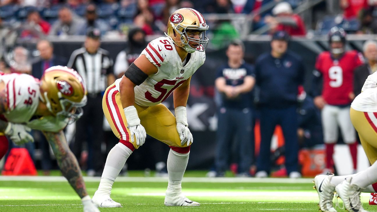 49ers LB Brock Coyle goes on IR with concussion, fracture in back - ESPN