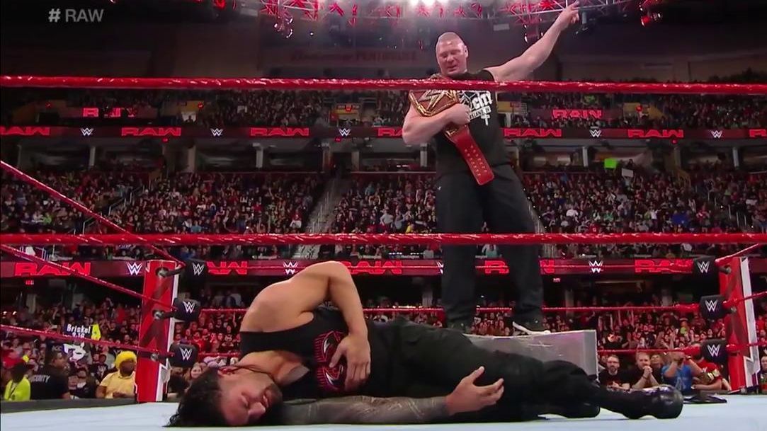 WWE Monday Night Raw Results - Brock Lesnar and Ronda Rousey get upper ...