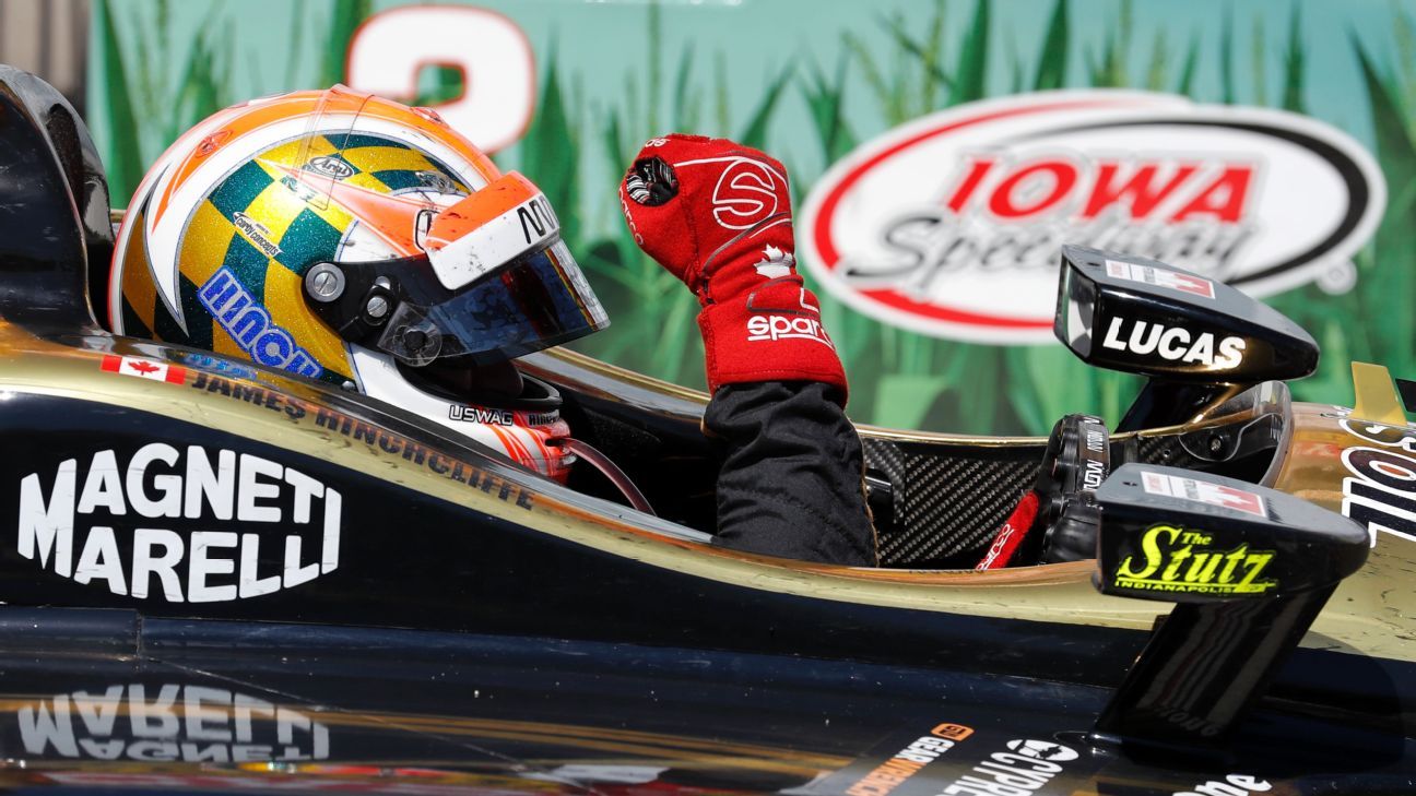 James Hinchcliffe wins IndyCar Series race at Iowa Speedway - ESPN