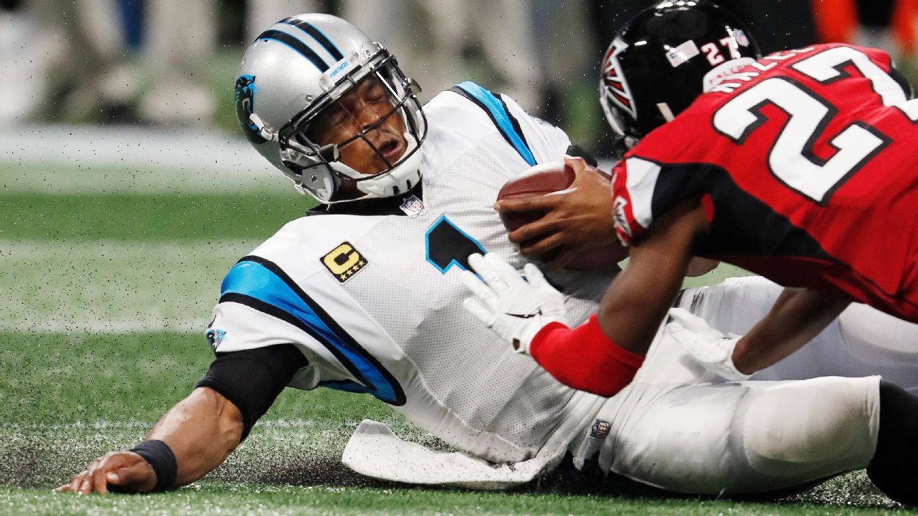 NFL fines Falcons' Damontae Kazee for helmet hit on Cam Newton - ESPN