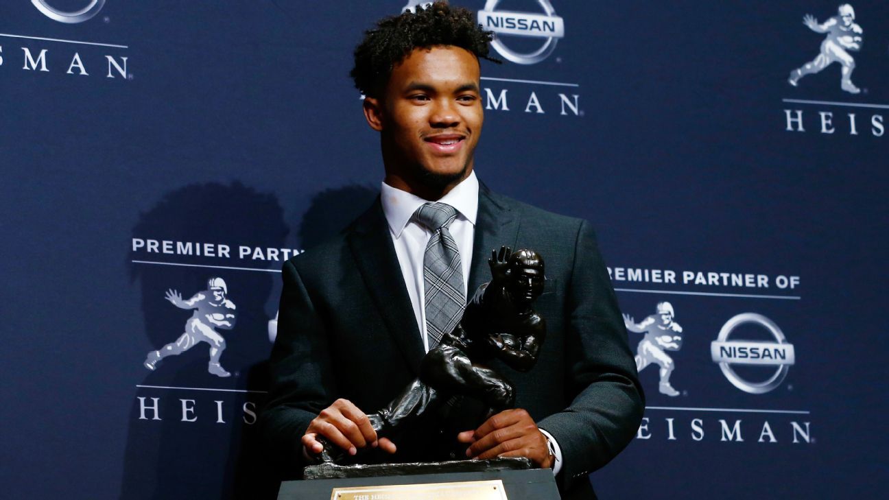 Kyler Murray second straight Oklahoma quarterback to win Heisman Trophy ...