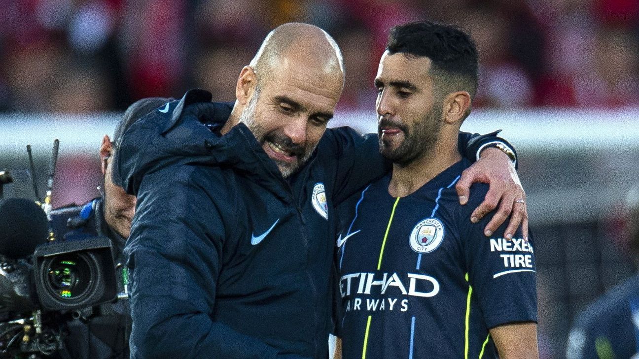 Pep Guardiola se disculpa con Riyad Mahrez por no darle minutos - ESPN