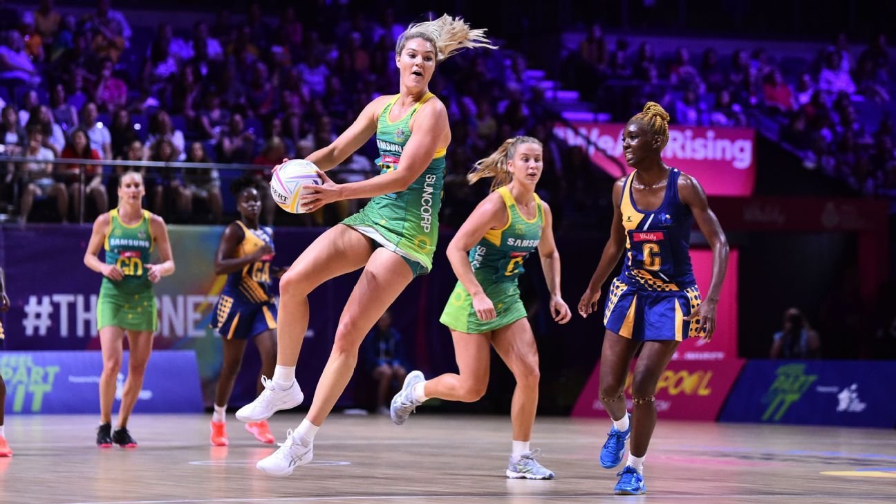 Diamonds overwhelm Barbados at Netball World Cup - ESPN