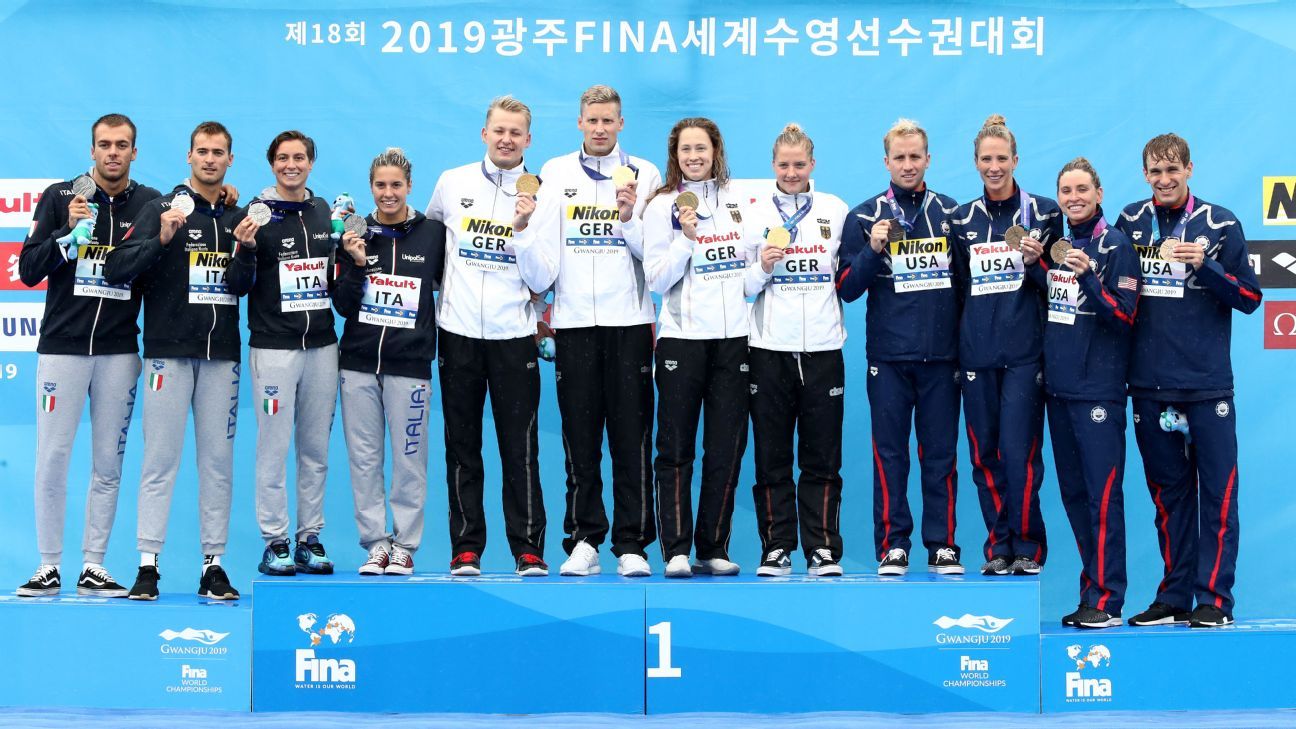 Germany wins world mixed 5K open water relay