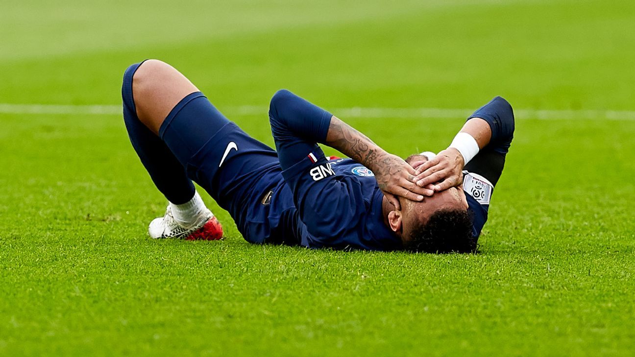 Neymar has missed half of PSG's matches through injury suspension since ...