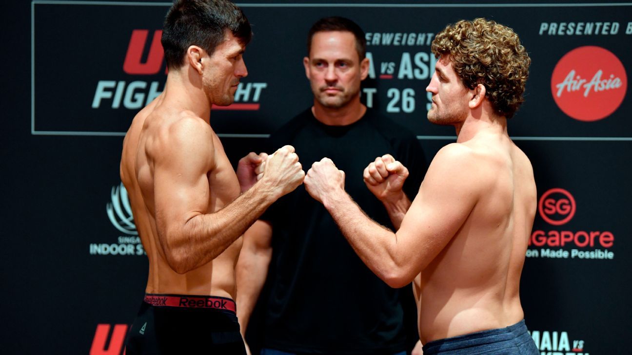 Demian Maia e Ben Askren batem o peso e confirmam luta principal do UFC ...
