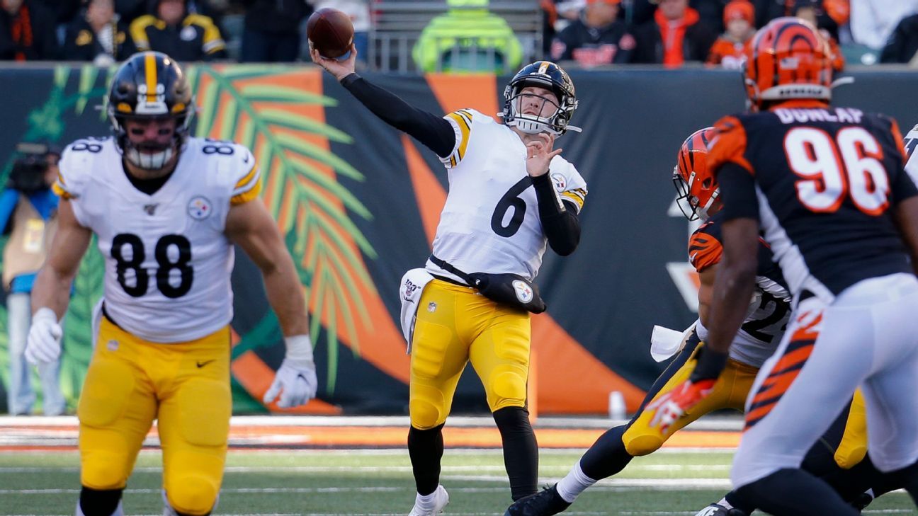 Steelers reemplazaron a Mason Rudolph con Devlin Hodges - ESPN