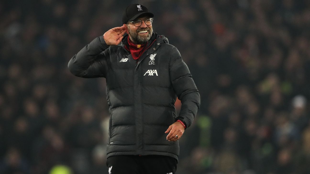Premier League champions-elect Liverpool look down from their perch at ...