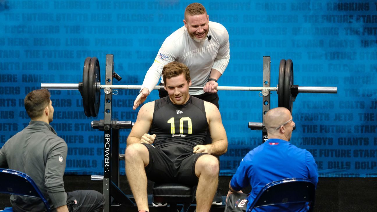 Michael Turk se roba los reflectores del Combinado en el bench press - ESPN