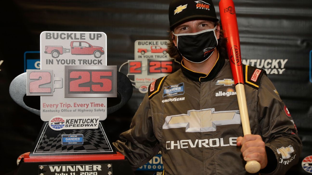 Sheldon Creed wins rain-shortened Truck race at Kentucky Speedway - ESPN