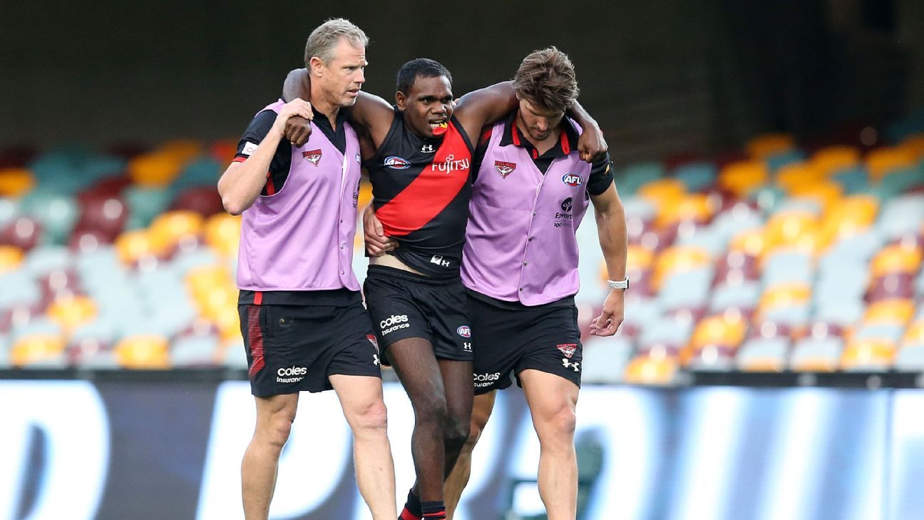 AFL 2020 Essendon Bombers Irving Mosquito ACL injury - ESPN